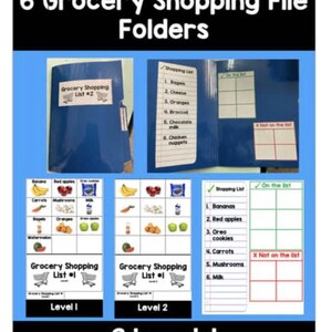 6 Grocery Shopping File Folder (life Skills, ASD, SPED) 2 Levels - Etsy