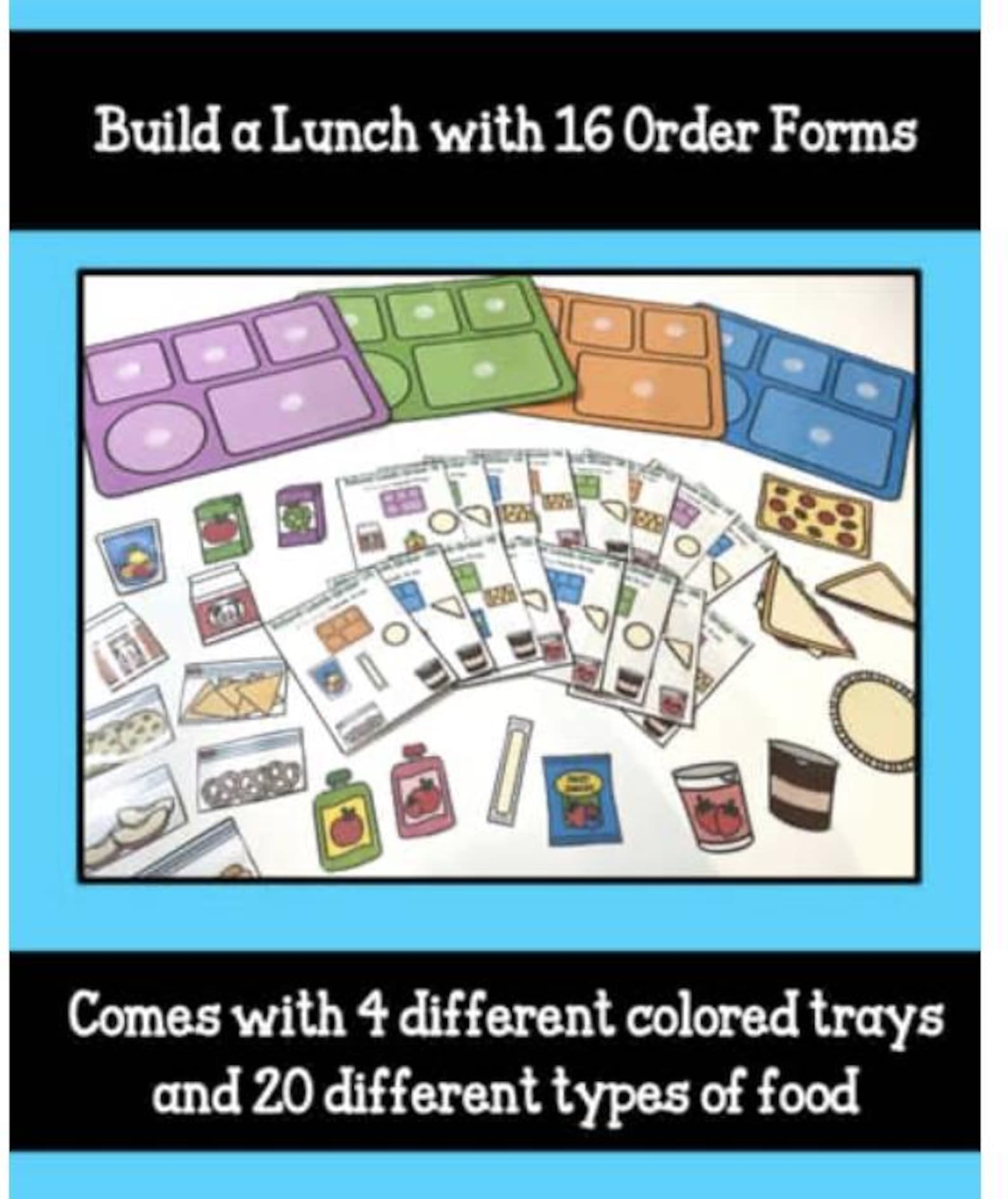 Build a Lunch With 16 Different Task Cards (SPED, Life Skills, ABA ...
