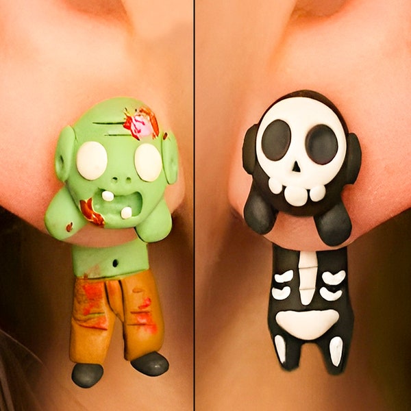 Zombie Earrings - Etsy