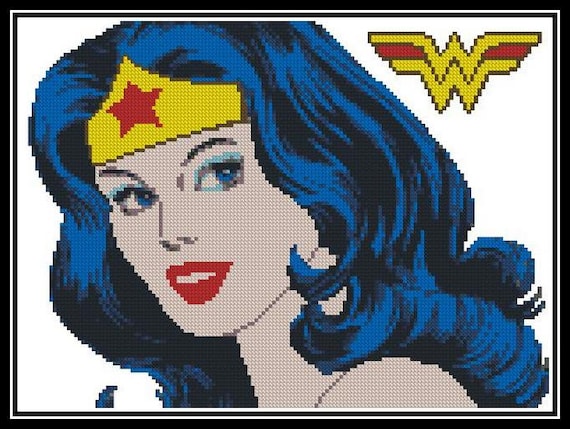 Wonder Woman Cross Stitch Chart/pattern/design/xstitch | Etsy