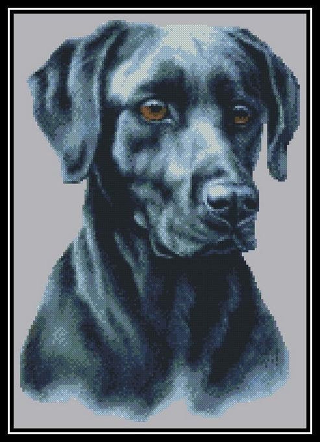 Black Labrador - Cross Stitch Chart/pattern/design/xstitch Instant ...