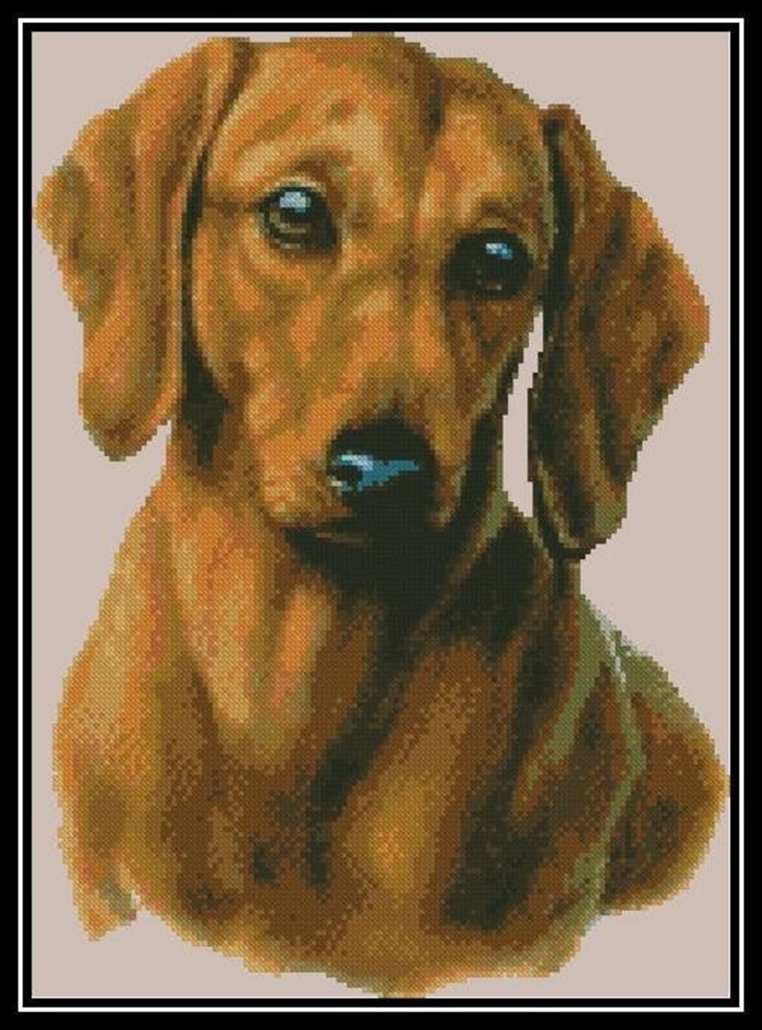 Miniature Dachshund - Cross Stitch Chart/pattern/design/xstitch Instant ...