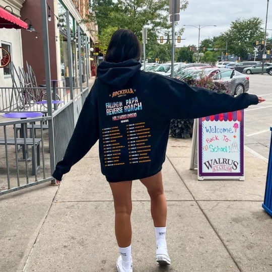 Rockzilla Rockband The Second Leg Tour 2023 Zweiseitiges Hoodie