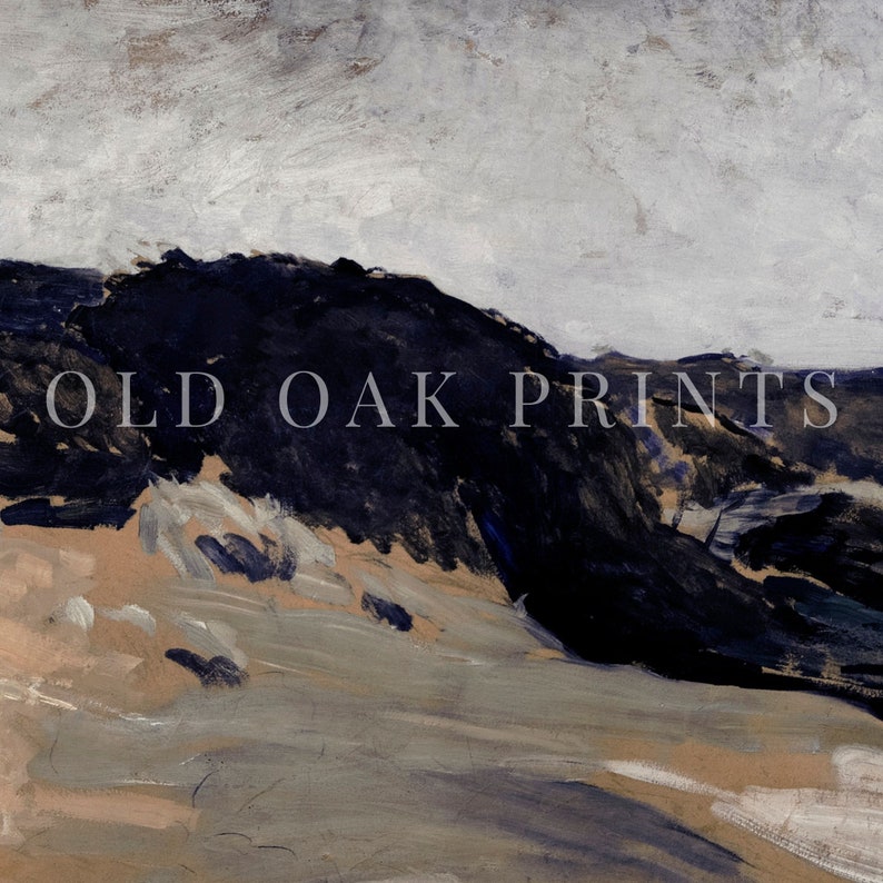Navy Blue Abstract | Moody Landscape Print | Modern Farmhouse Wall Art ...