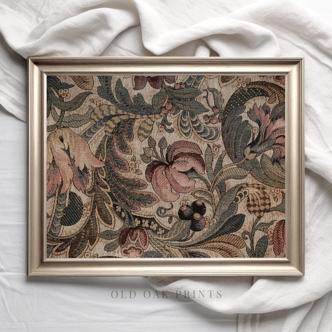 Vintage Floral PRINTABLE Tapestry Art Print | Vintage Tiger Lillies ...
