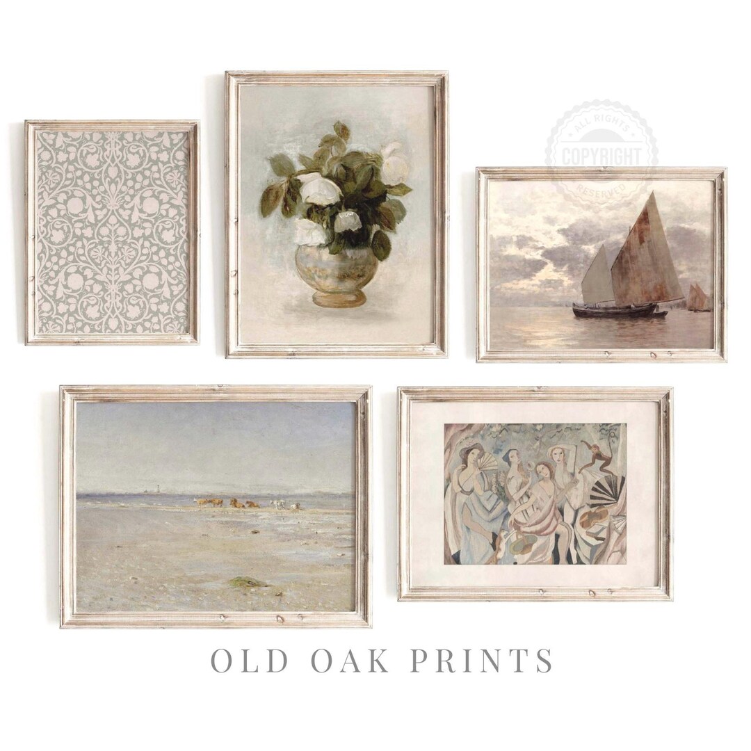 French Country Cottage Gallery Wall Art Set of 5 (printable) - Etsy