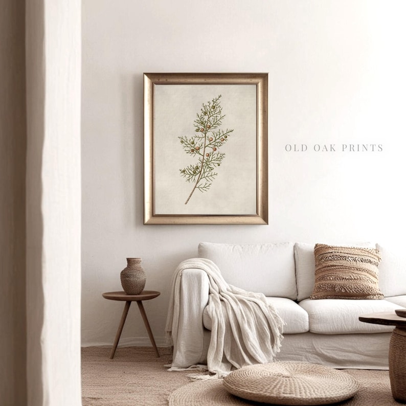Vintage Tree Branch Botanical Print: Rustic Farmhouse Wall Art (digital ...