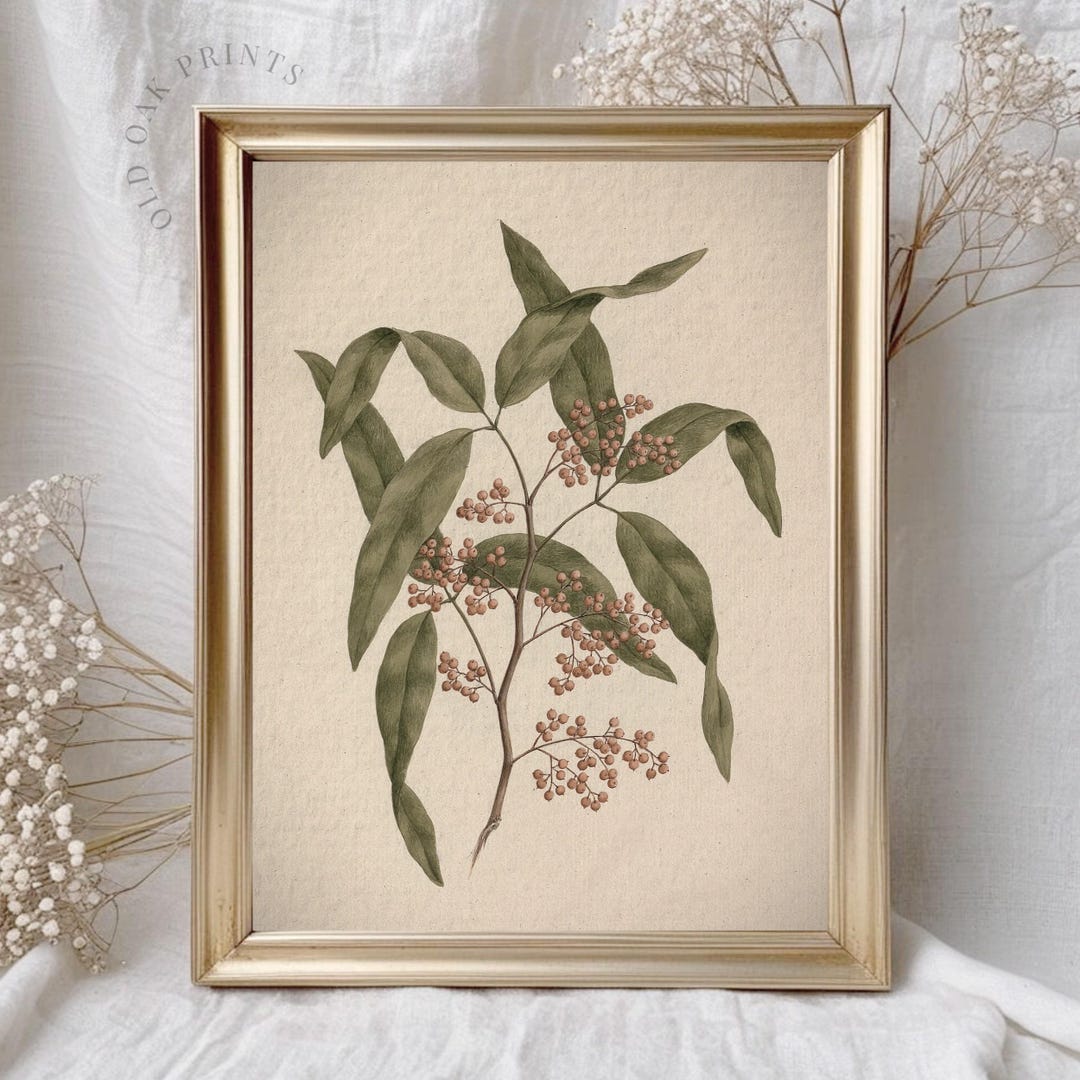 Vintage Botanical Print: Autumn Leaves Wall Art (digital Download) - Etsy