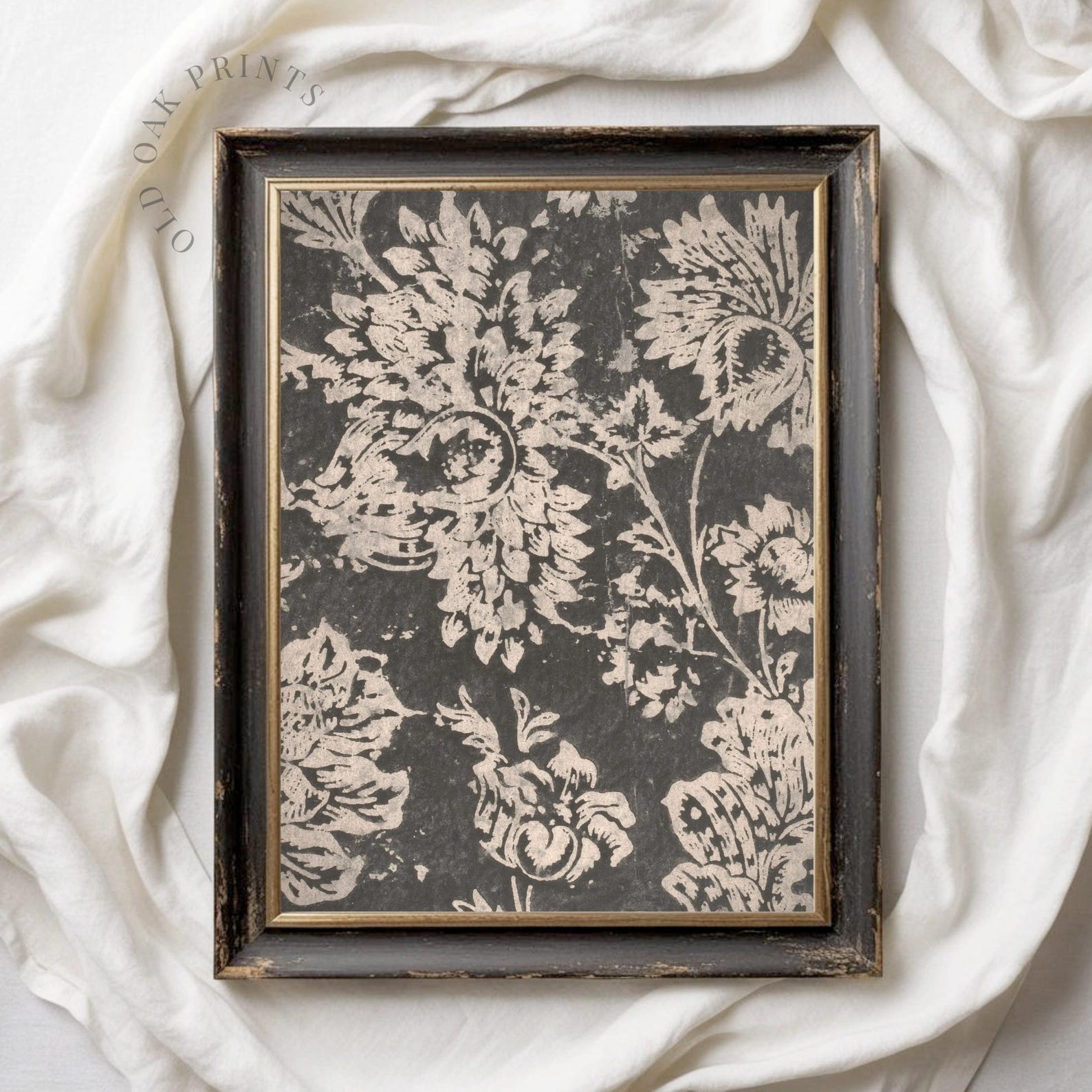 Neutral Abstract Floral Pattern Downloadable Print, Botanical Wall Art ...