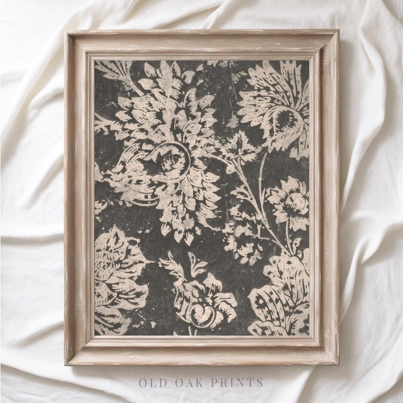 Neutral Abstract Floral Pattern Downloadable Print, Botanical Wall Art ...