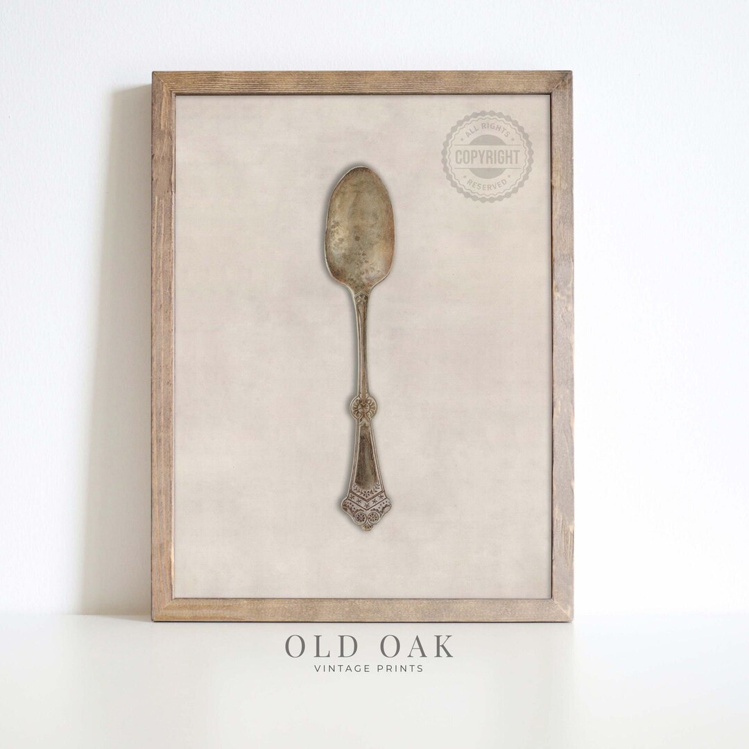 Vintage Kitchen Spoon Print Farmhouse Kitchen Décor - Etsy
