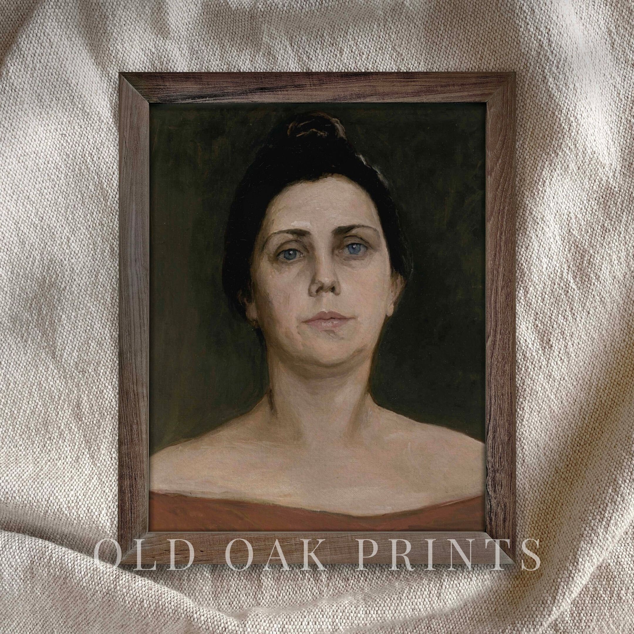 Antique Oil Painting | PRINTABLE Moody Vintage Portrait Art | Modern ...