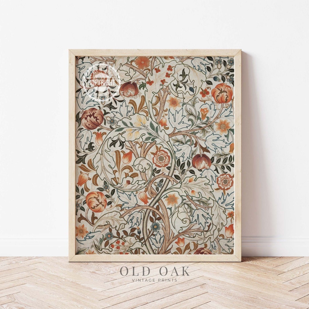 Cottagecore Vintage Flower Tapestry Embroidered Pattern - Etsy