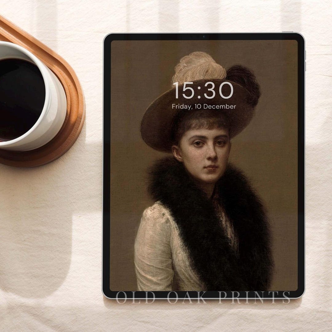 Brown Aesthetic iPad Wallpaper | Vintage Portrait iPad Background | Old ...