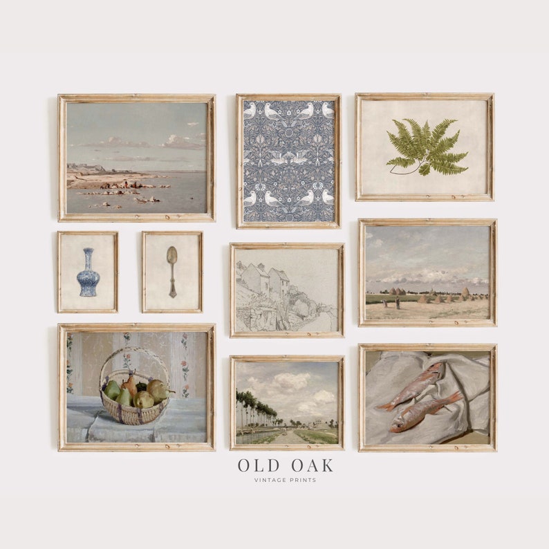 French Country Gallery Wall Print SET Vintage European Art - Etsy