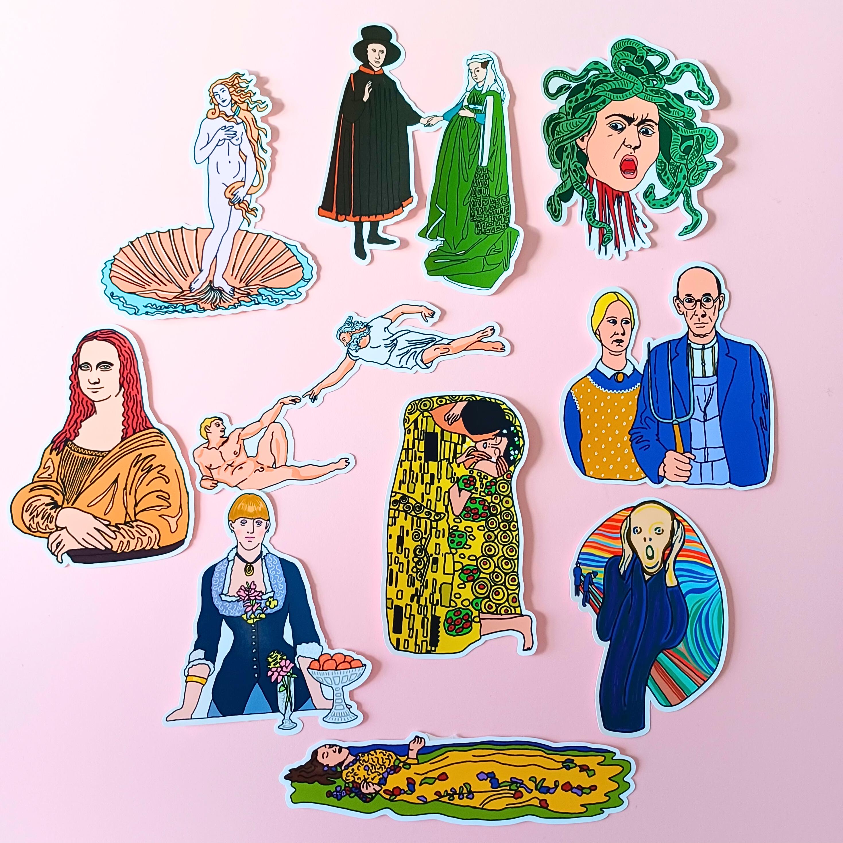 The Birth of Venus Art Stickers From Mona Lisa to American Gothic - Etsy