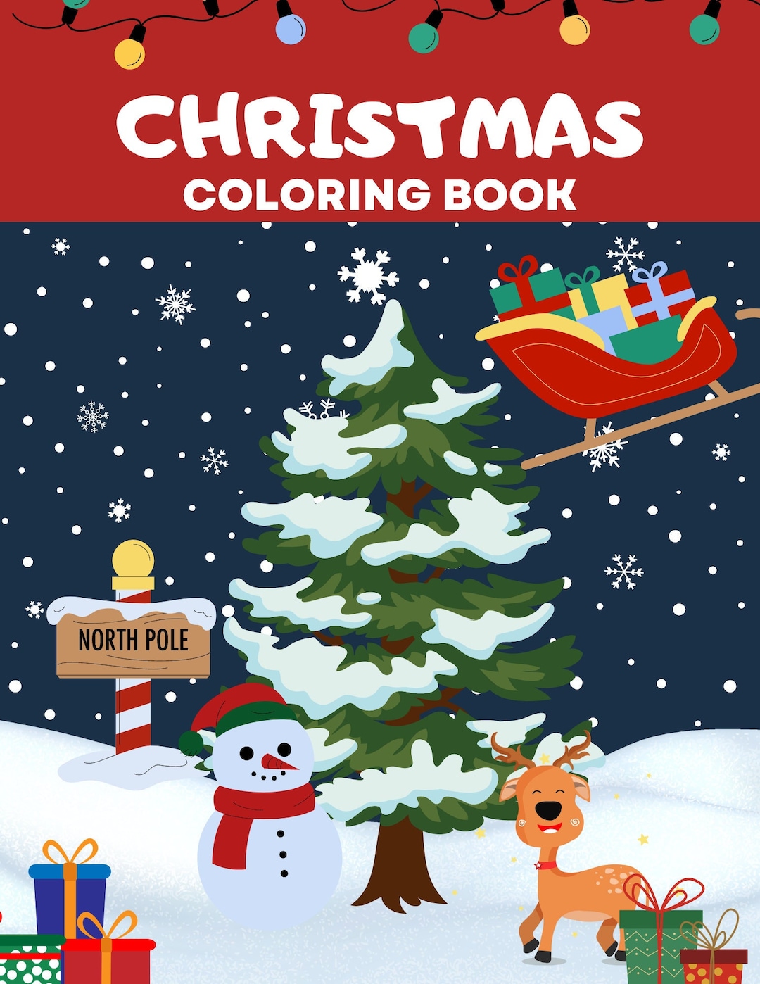 Printable Christmas Coloring Book for Kids Festive & Fun Holiday ...
