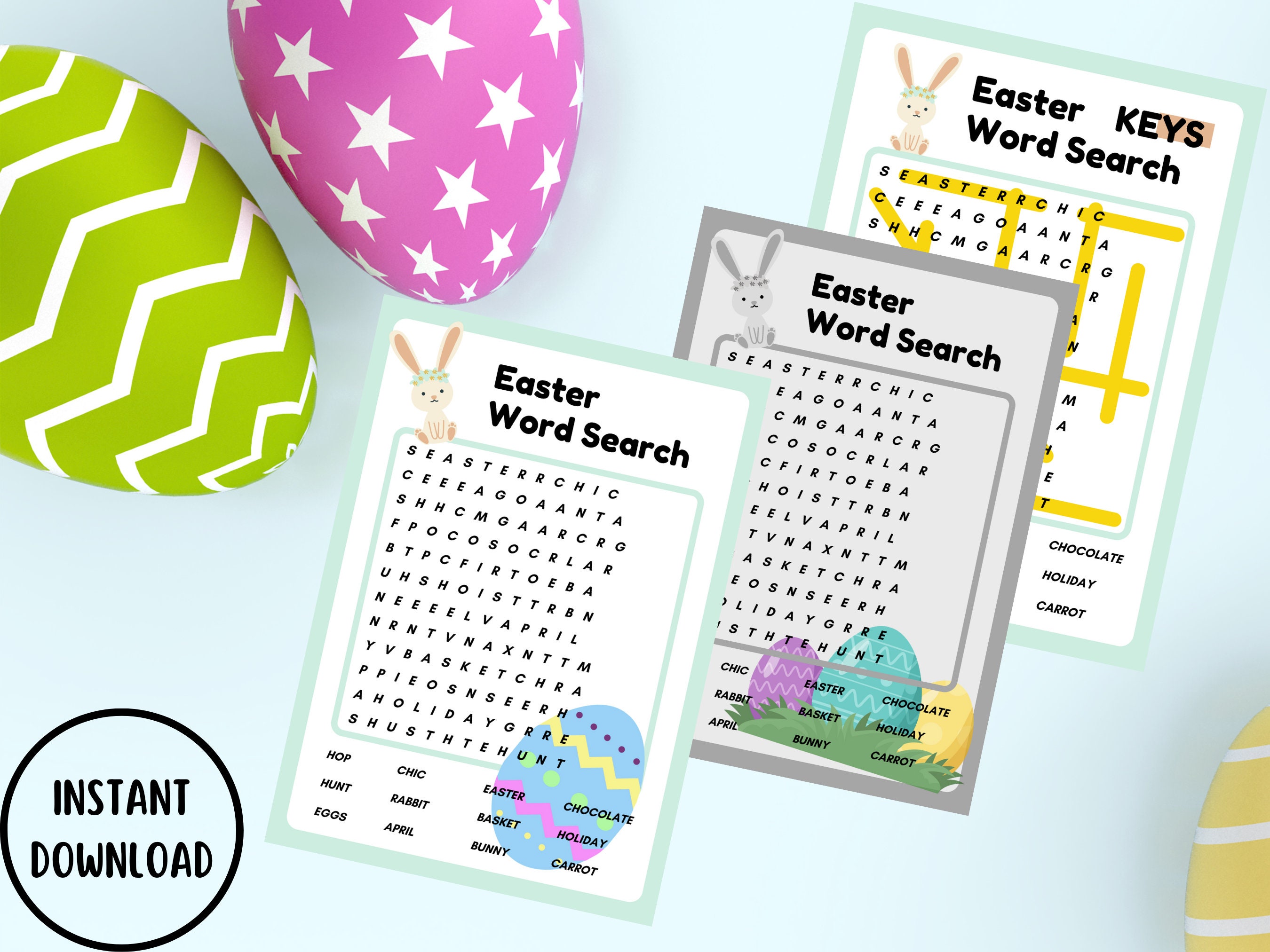 Easter Word Search Printable Easter Game Easter Activity for Kids and ...