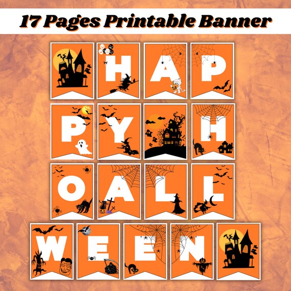 Happy Halloween Printable Banner