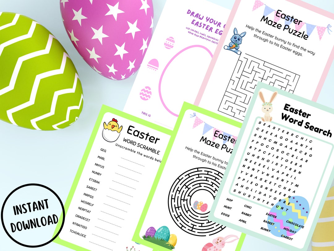 Easter Word Search Printable Easter Game Easter Activity for Kids and ...