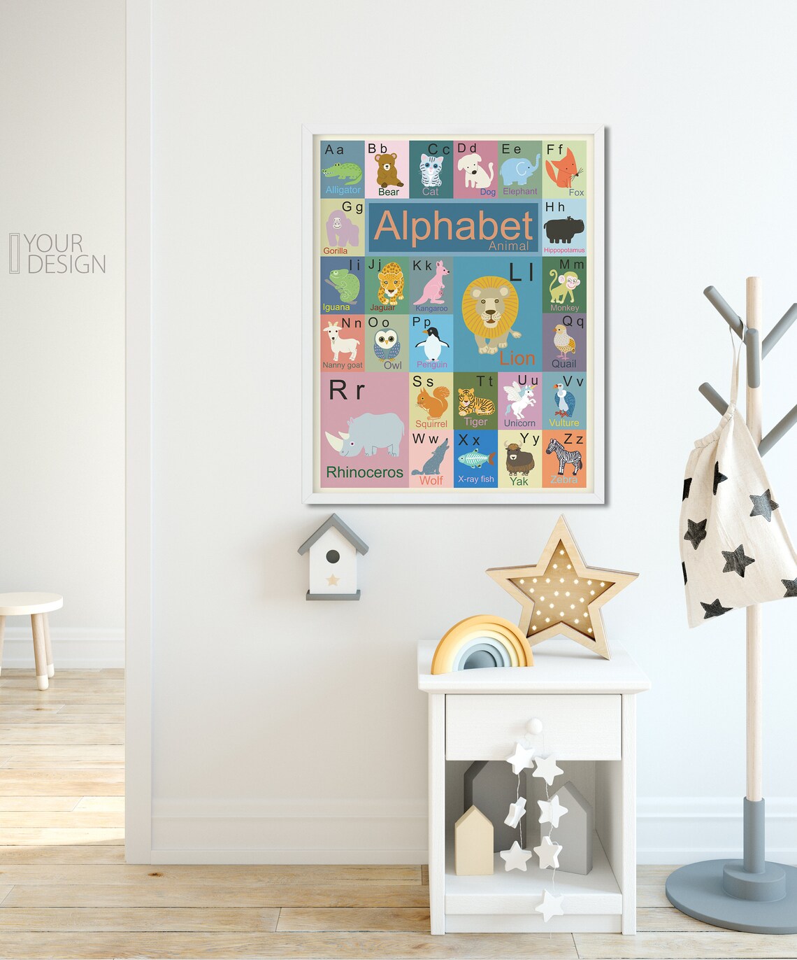Animal Alphabet Poster ABC Animal Print Kids Room Playroom - Etsy