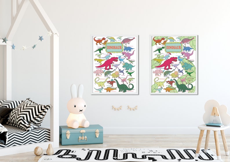 Dinosaur Poster Dinosaur Printable Wall Art Childrens | Etsy