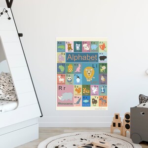 Animal Alphabet Poster ABC Animal Print Kids Room Playroom | Etsy