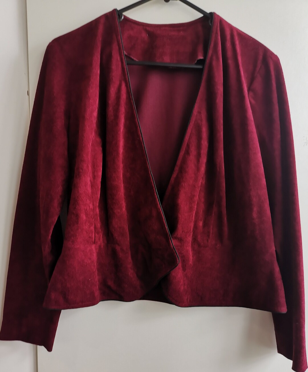 Vintage Velvet Crop Jacket - Etsy