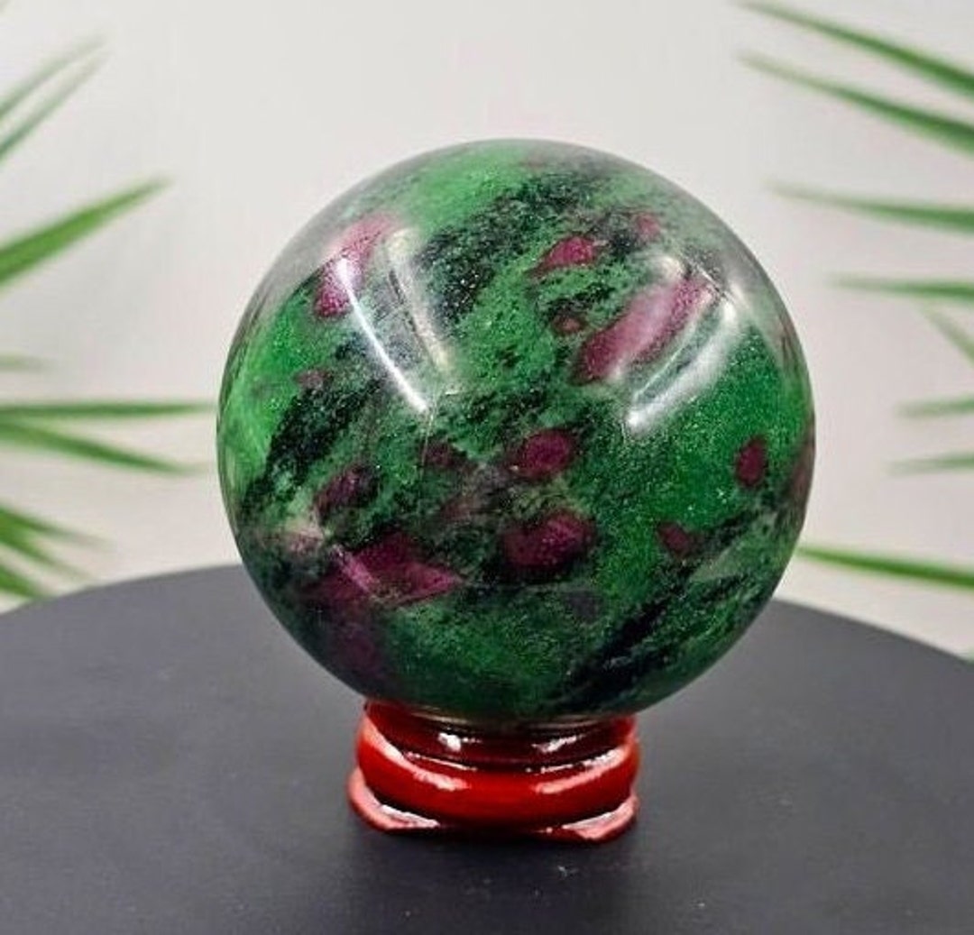 Ruby Zoisite Sphere Courage and Strength High Quality 65mm - Etsy