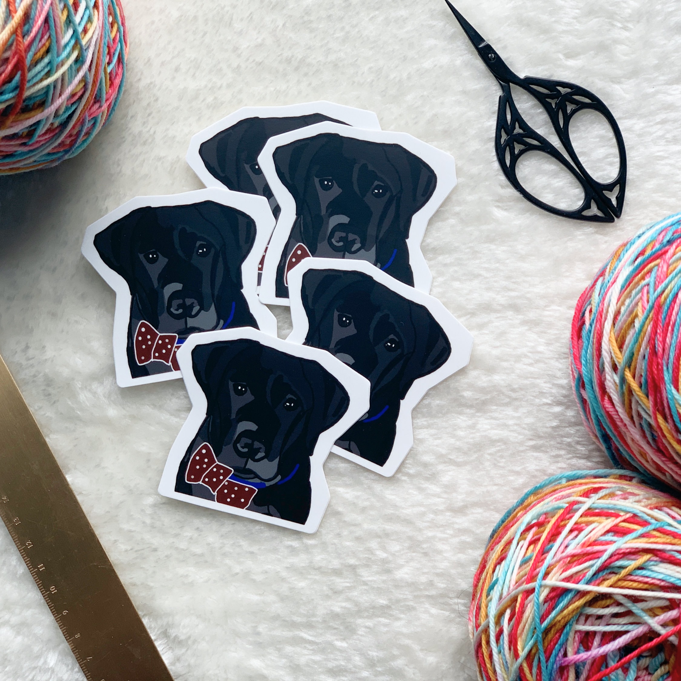 Black Lab Sticker, Vinyl Stickers, Dog Sticker, Laptop Sticker, Dog ...