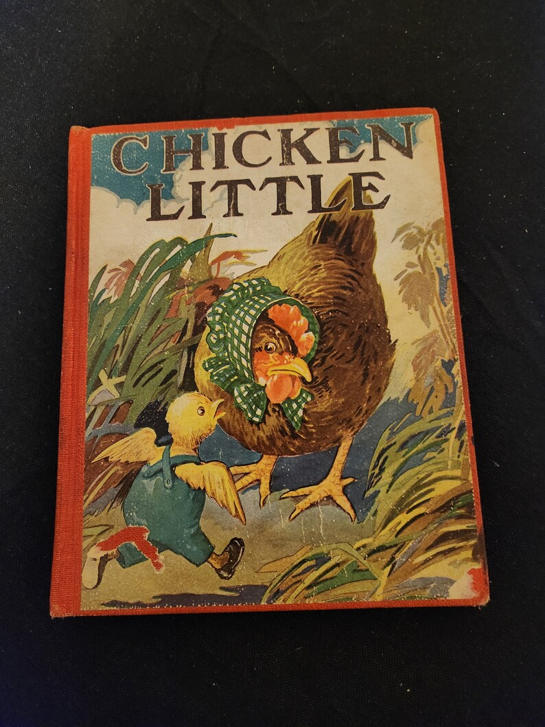 Vintage Chicken Little Childrens Book With Colored Illustrations ...