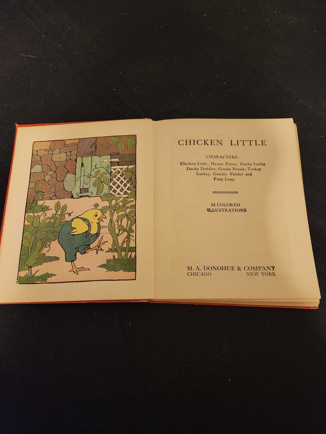 Vintage Chicken Little Childrens Book With Colored Illustrations ...