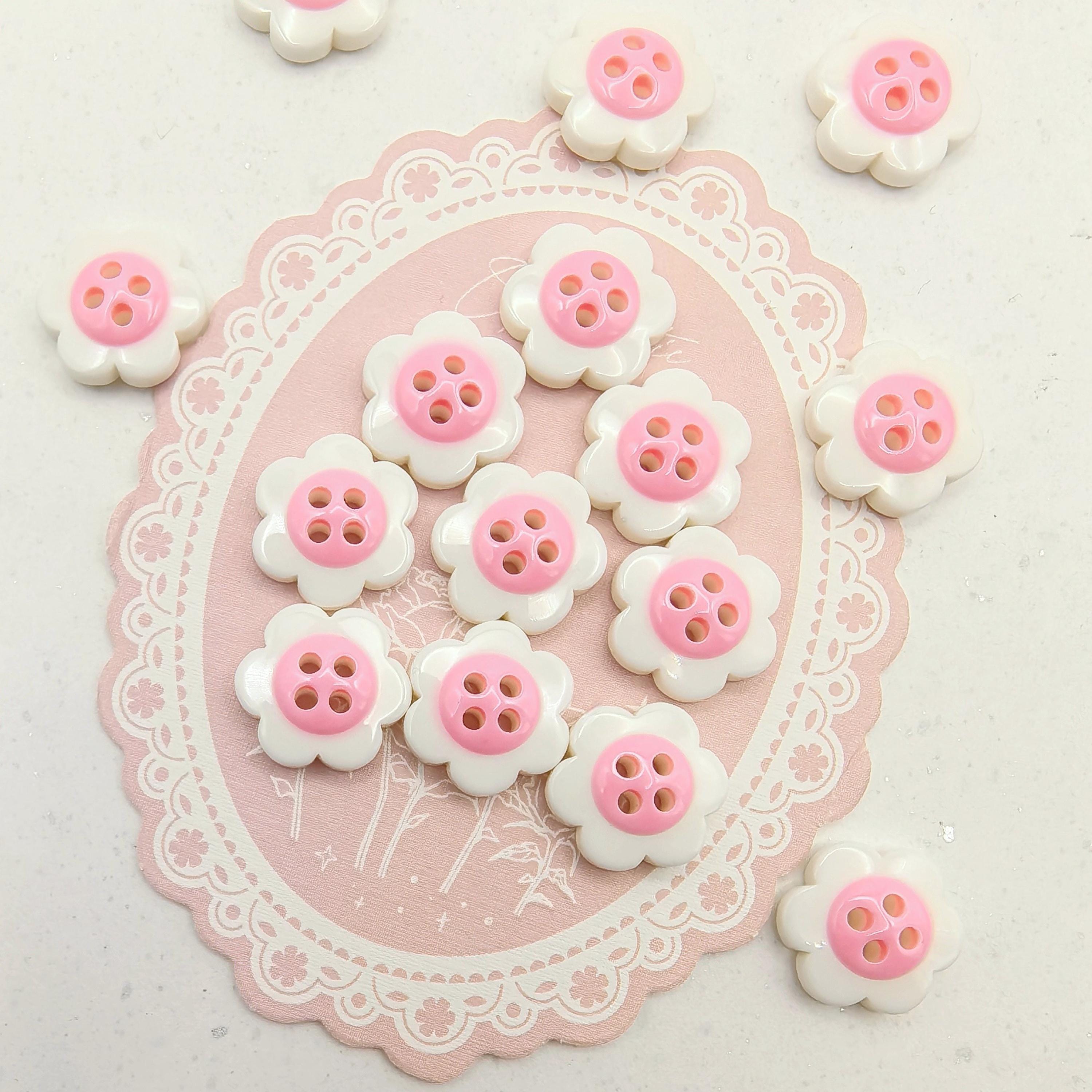 Decorative Flower-shaped Buttons for Sewing and Craft Projects, 14.5mm ...