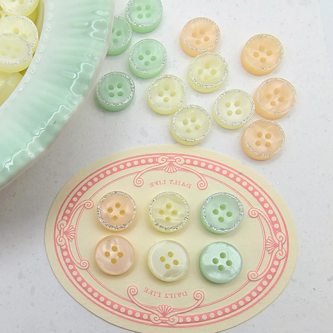 Sparkly Edge Round Buttons for Sewing, Crafts and DIY Projects 11.5mm ...