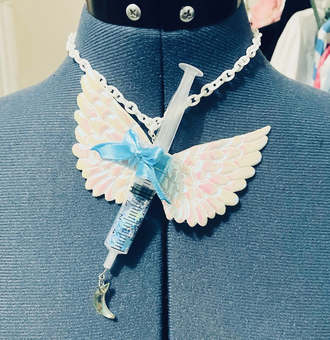 Tenshi Kaiwai Kawaii Cyber Core Yamikawaii Blue Angel Wing Syringe ...