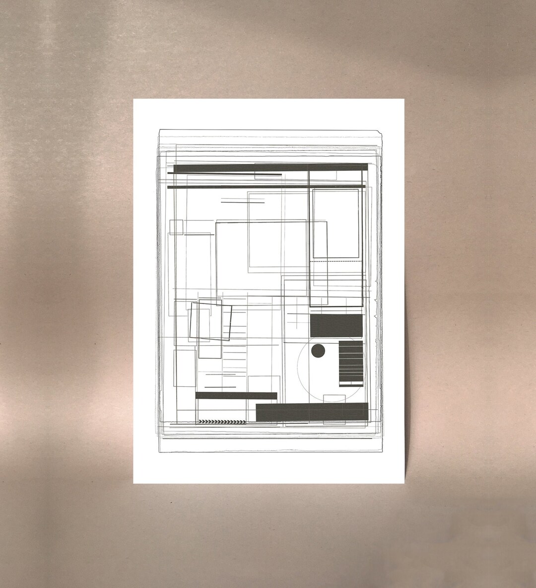 Black and White Minimalist Poster Geometric Design Classic - Etsy