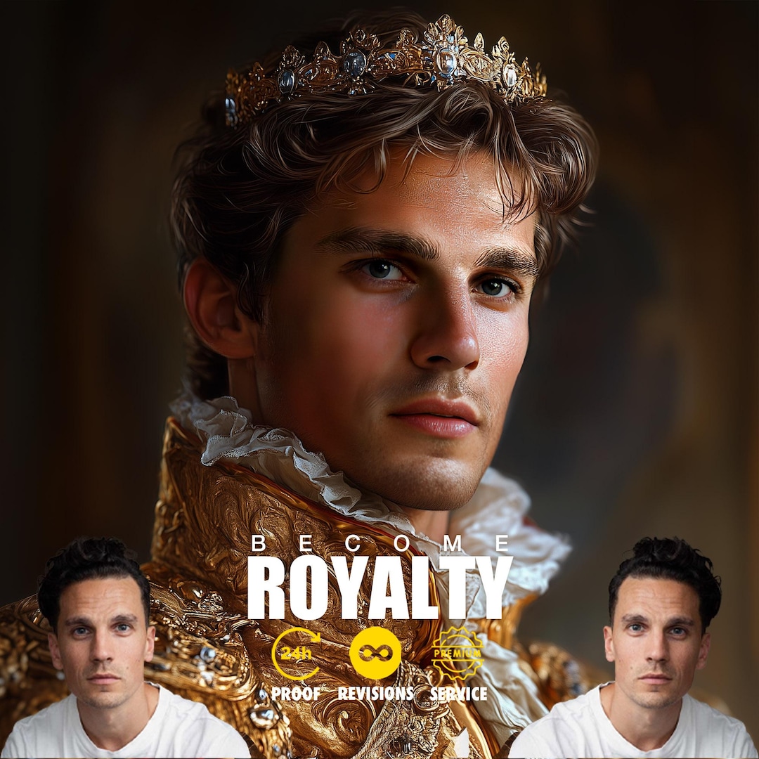 Custom King Portrait, Make Me Royal, Personalized Royal Painting ...