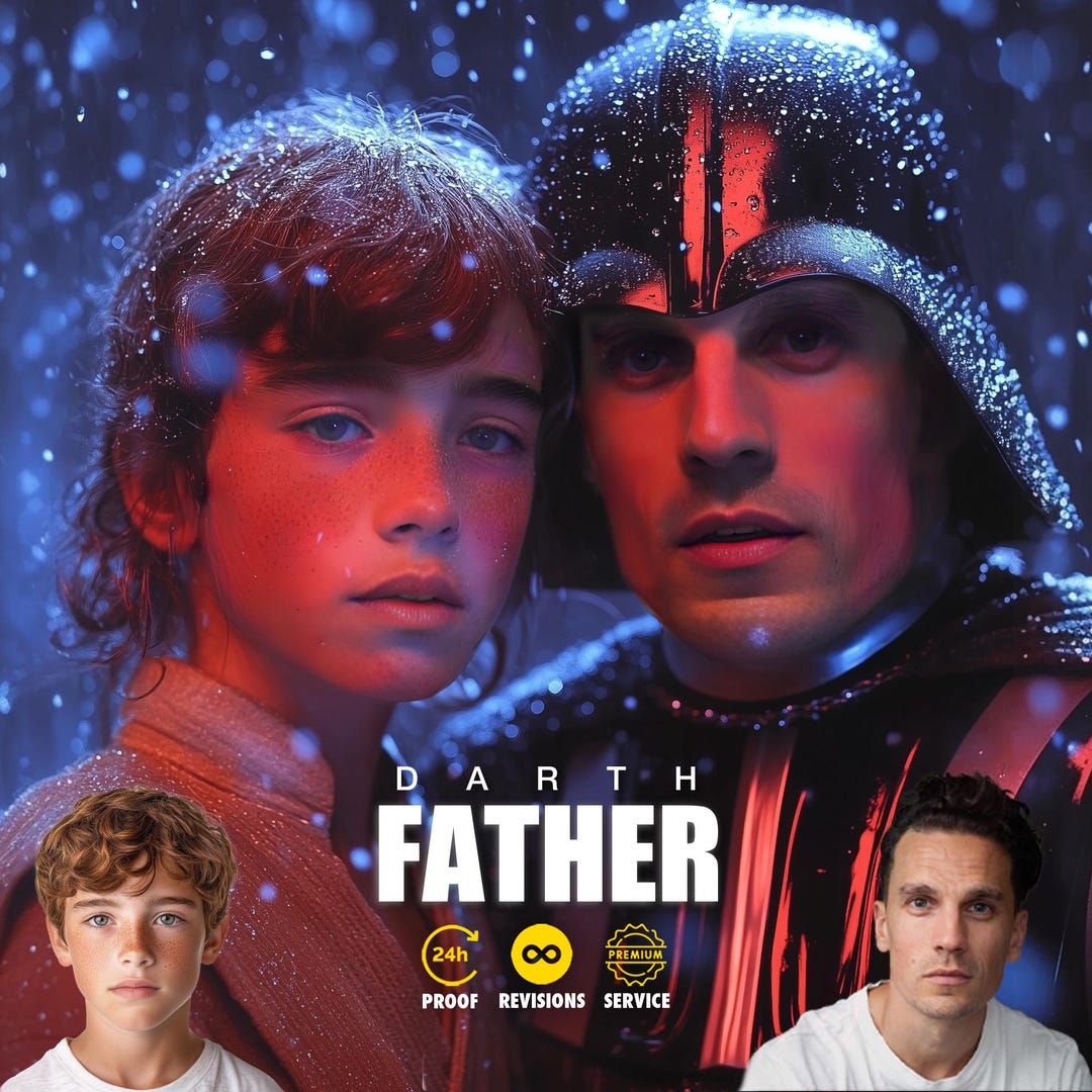 Custom Jedi Family Portrait From Photo, Personalized Star Wars Inspired ...