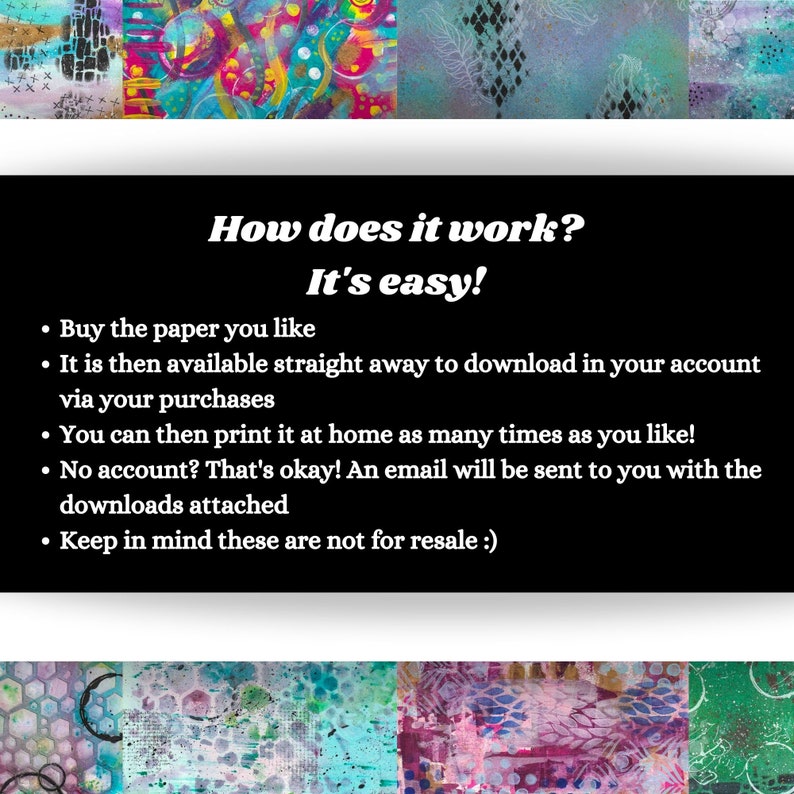 Mandala / Digital Download / Handmade Paper / Art Journal / Mixed Media ...