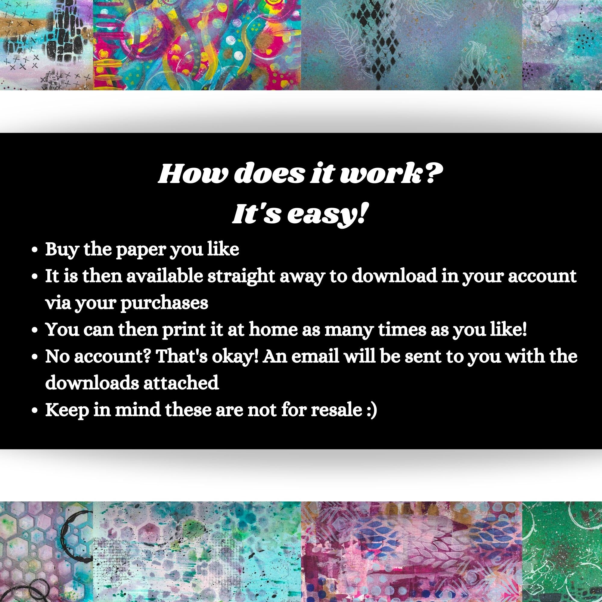 Mandala / Digital Download / Handmade Paper / Art Journal / Mixed Media ...