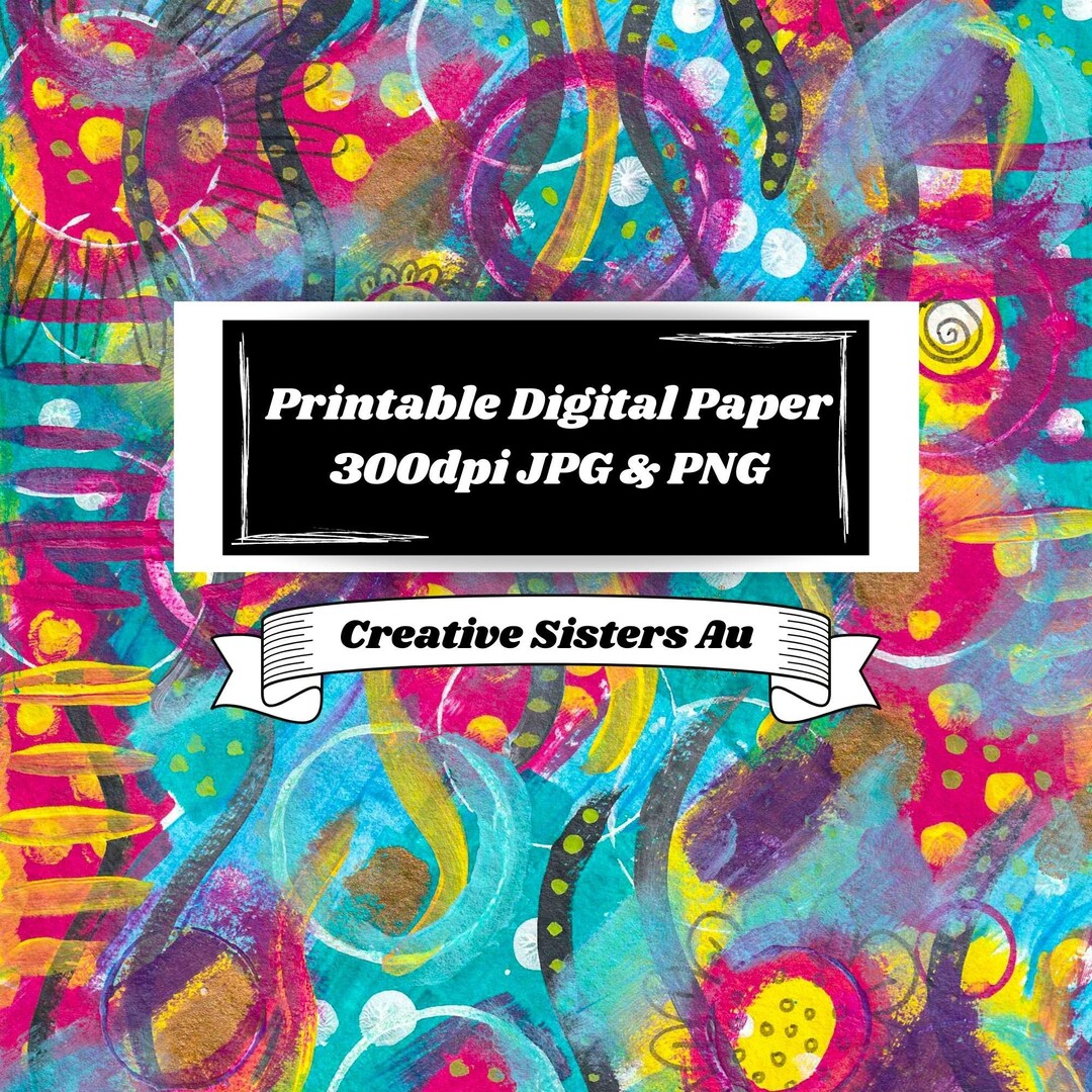 Handmade Paper / Digital Download / Art Journal / Mixed Media ...