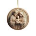 Religious Holy Trinity Nativity Round Ceramic Ornaments (1pcs, 5pcs ...