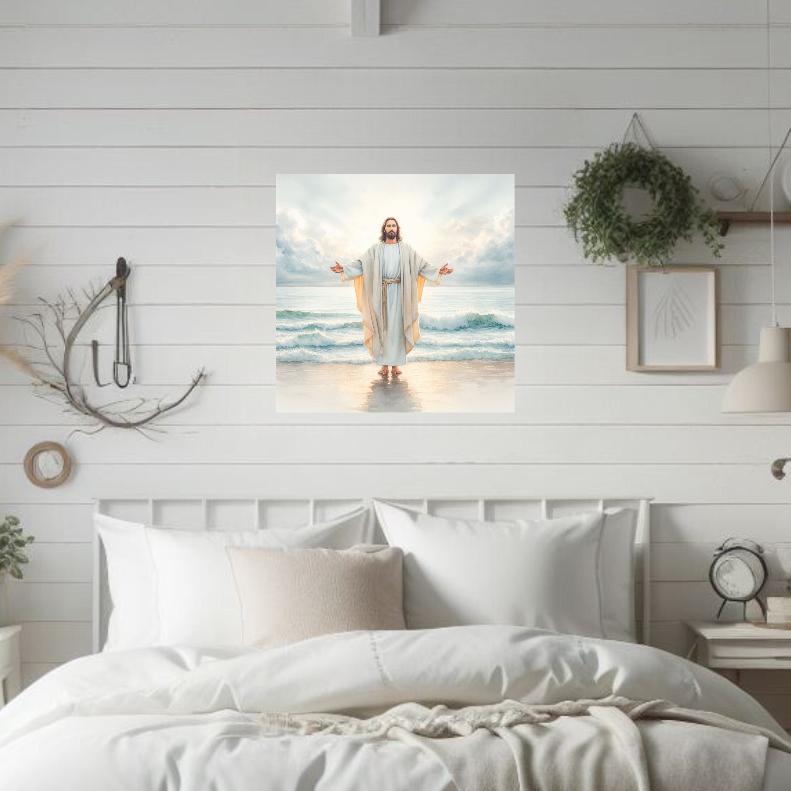 Christian Canvas Wrap Jesus Art Savior Wall Art Jesus - Etsy