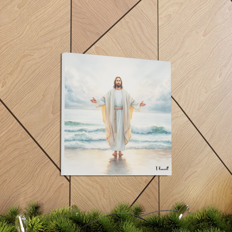 Christian Canvas Wrap Jesus Art Savior Wall Art Jesus - Etsy