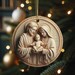 Religious Holy Trinity Nativity Round Ceramic Ornaments (1pcs, 5pcs ...
