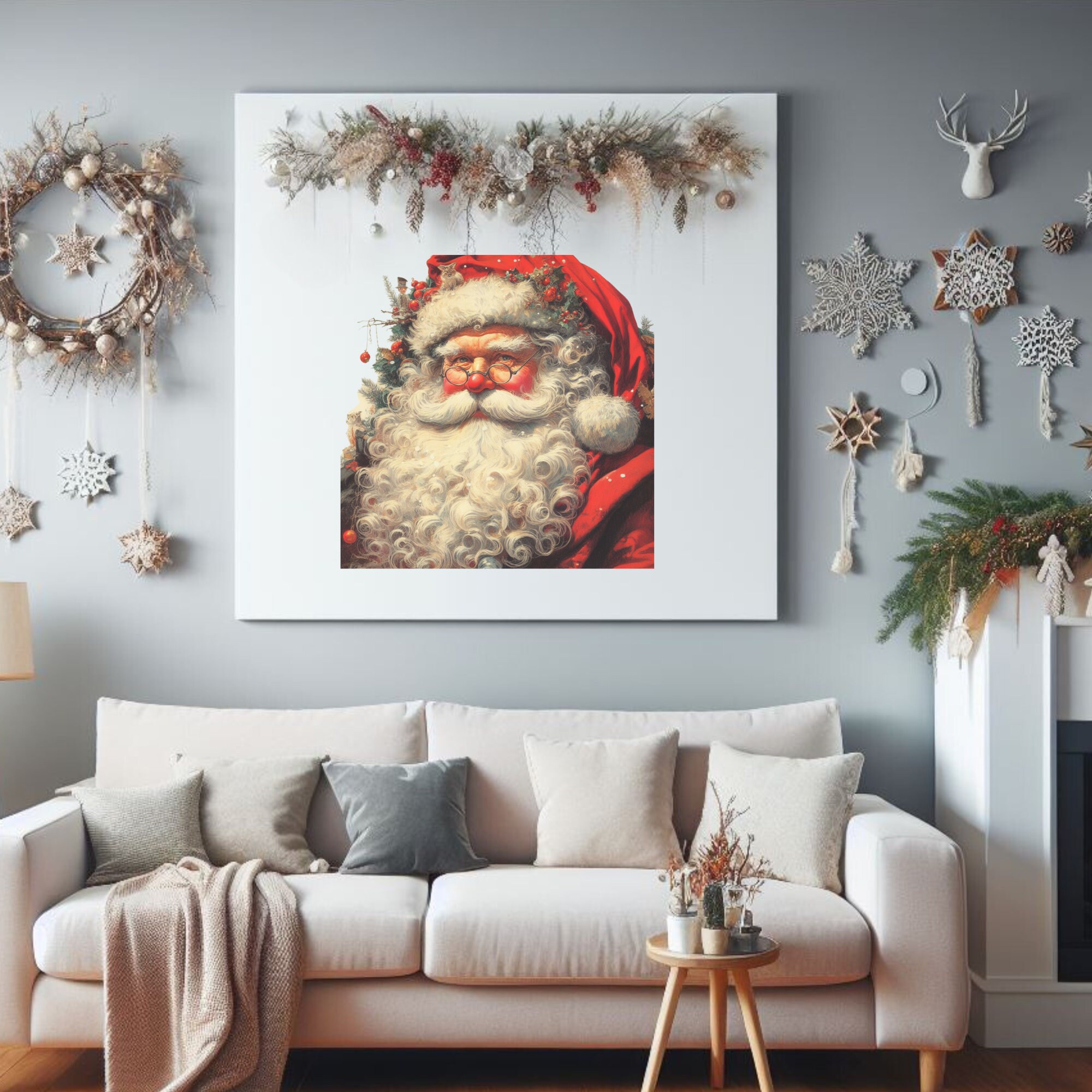 Vintage Santa Claus Poster - Etsy