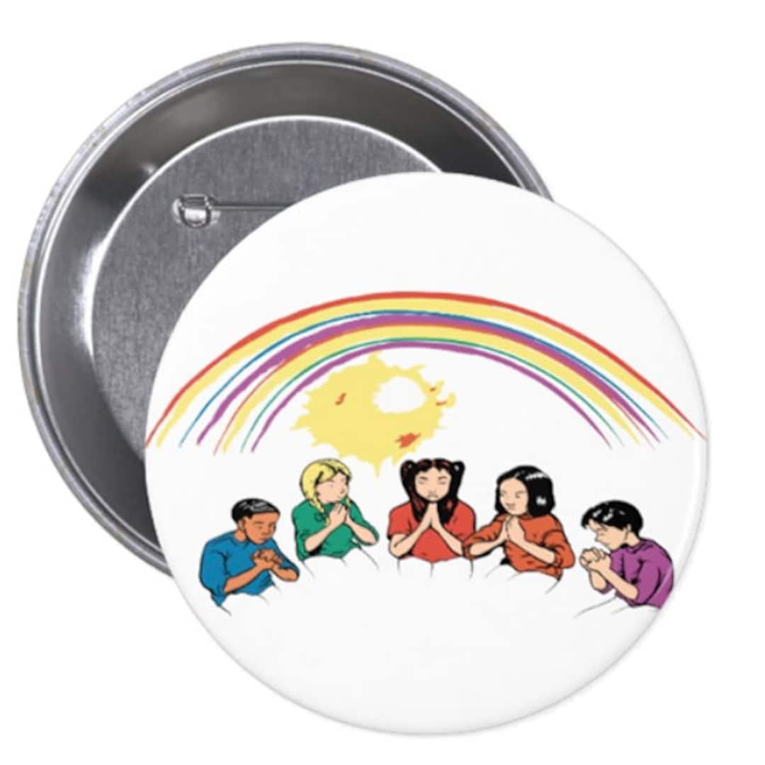 Child's Pin Button, Hands in Prayer for Peace Pin, Christian Youth ...