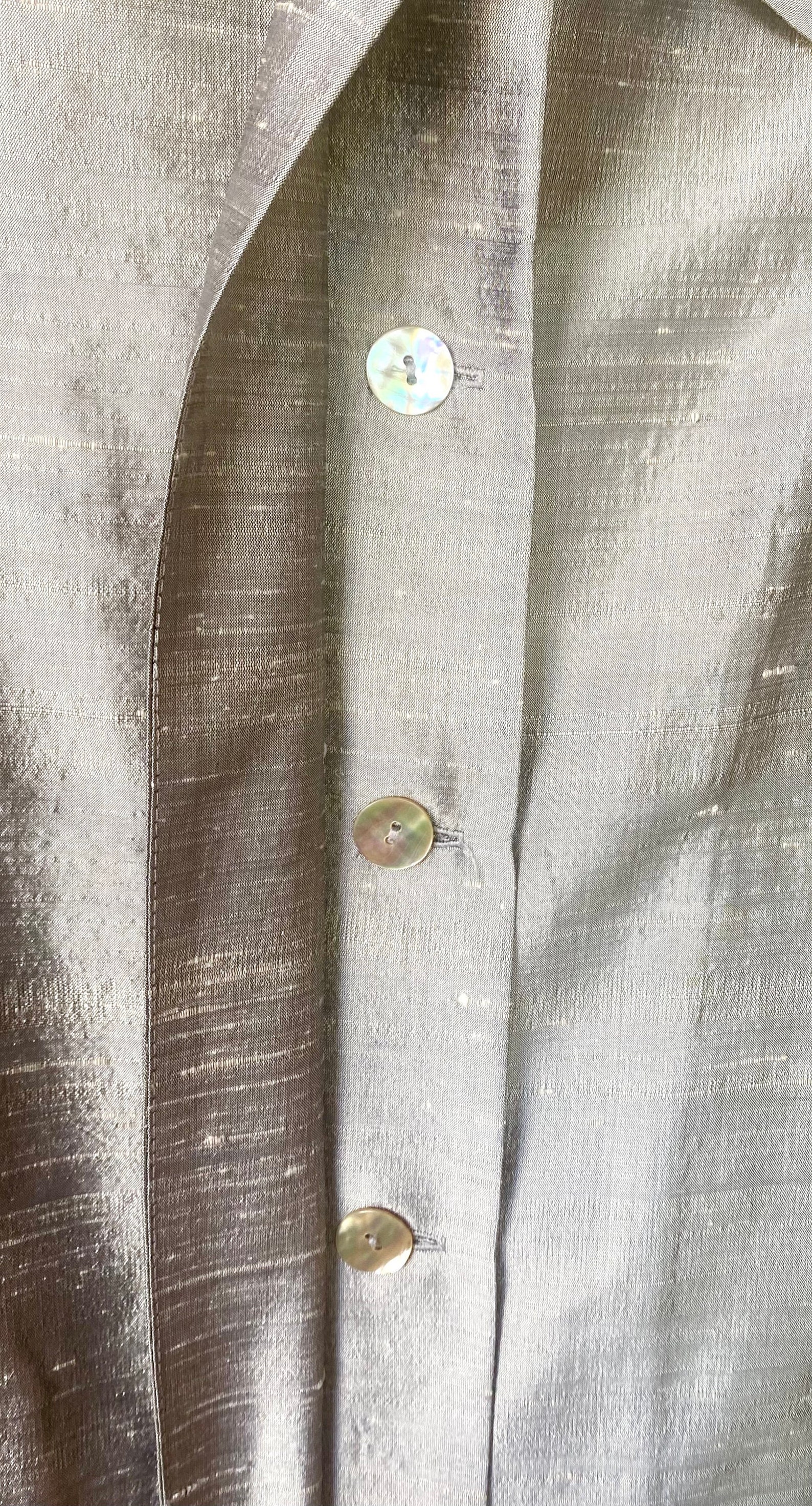 Vintage Metallic Silver Button Down Tunic - Etsy