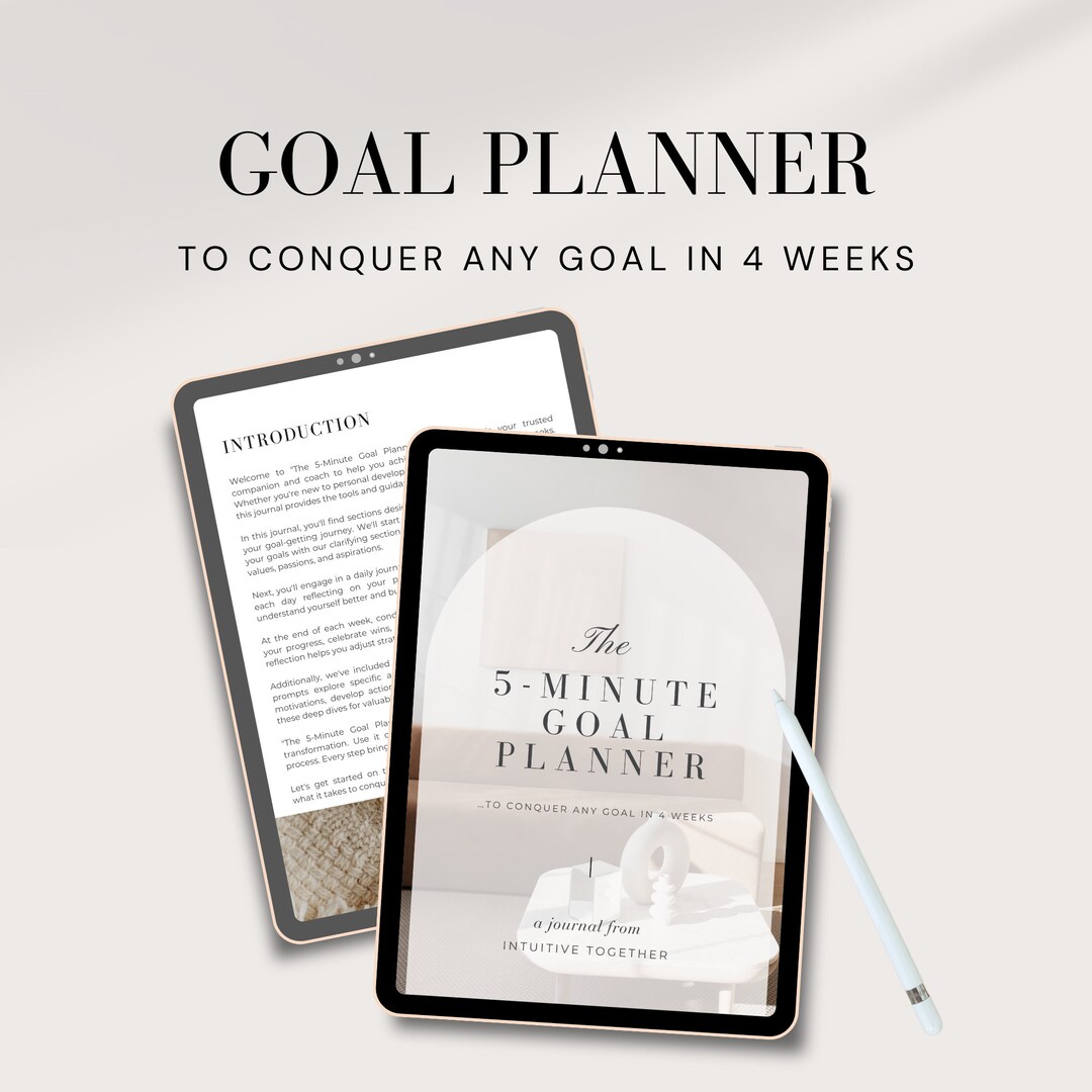 5-minute Goal Planner Goal Journal Goal Setting Goal - Etsy