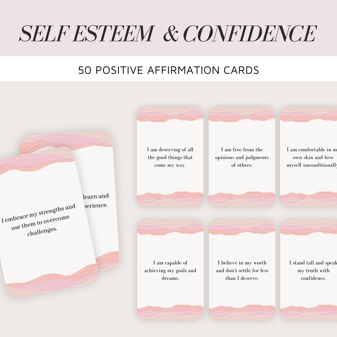 Self Esteem Printable Affirmation Cards Affirmation Cards for - Etsy